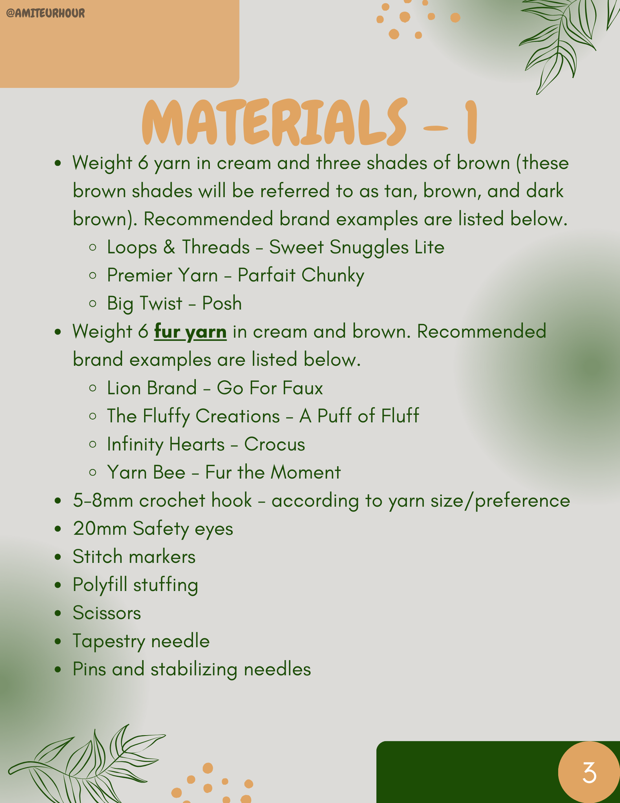 Fuzzy Bison - PATTERN ONLY – Amiteurhour