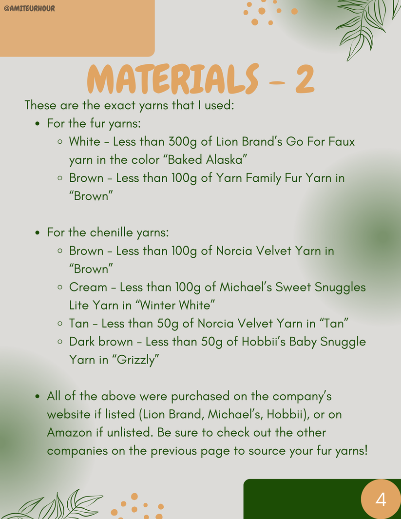 Fuzzy Bison - PATTERN ONLY – Amiteurhour