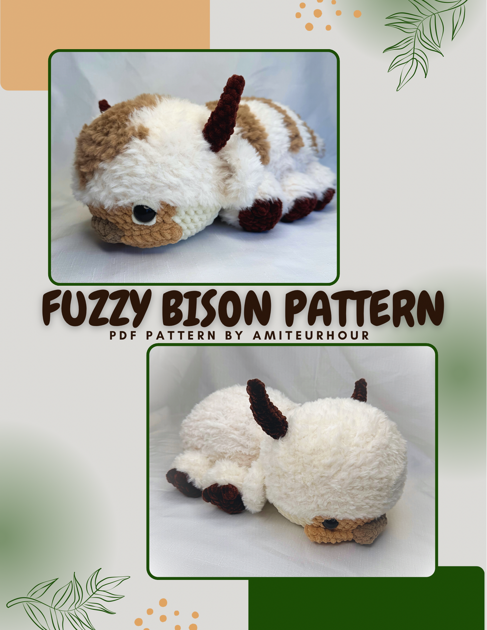 Fuzzy Bison - PATTERN ONLY – Amiteurhour
